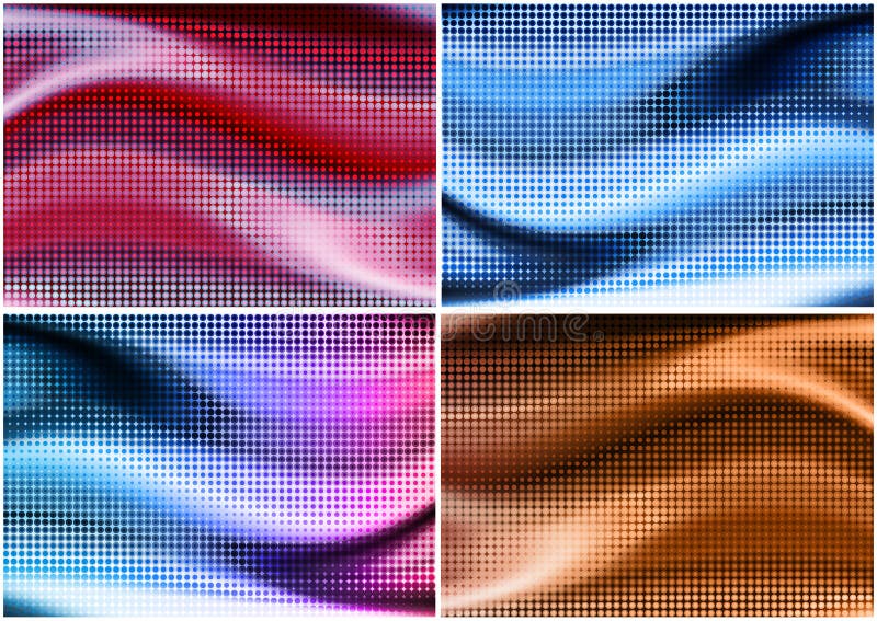 Color halftone backgrounds stock illustration. Illustration of dots ...