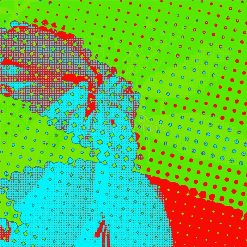 Color Halftone Dots Pattern . Halftone Dotted Grunge Texture Stock ...