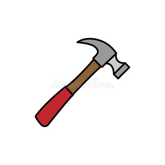Color Hammer Icon. Isolated Vector Illustration. Stock Vector ...