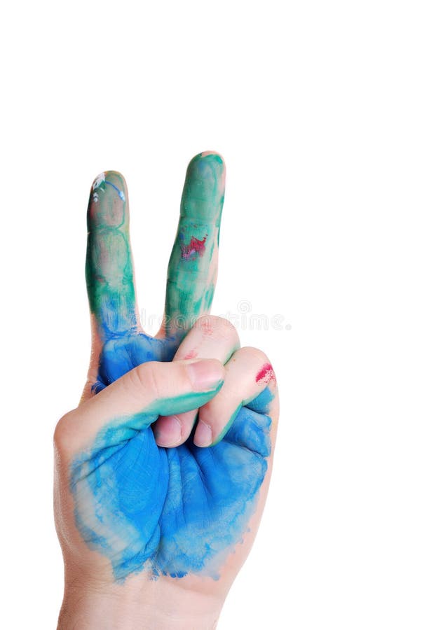 Color hand stock image. Image of painting, colormix, child - 8761887