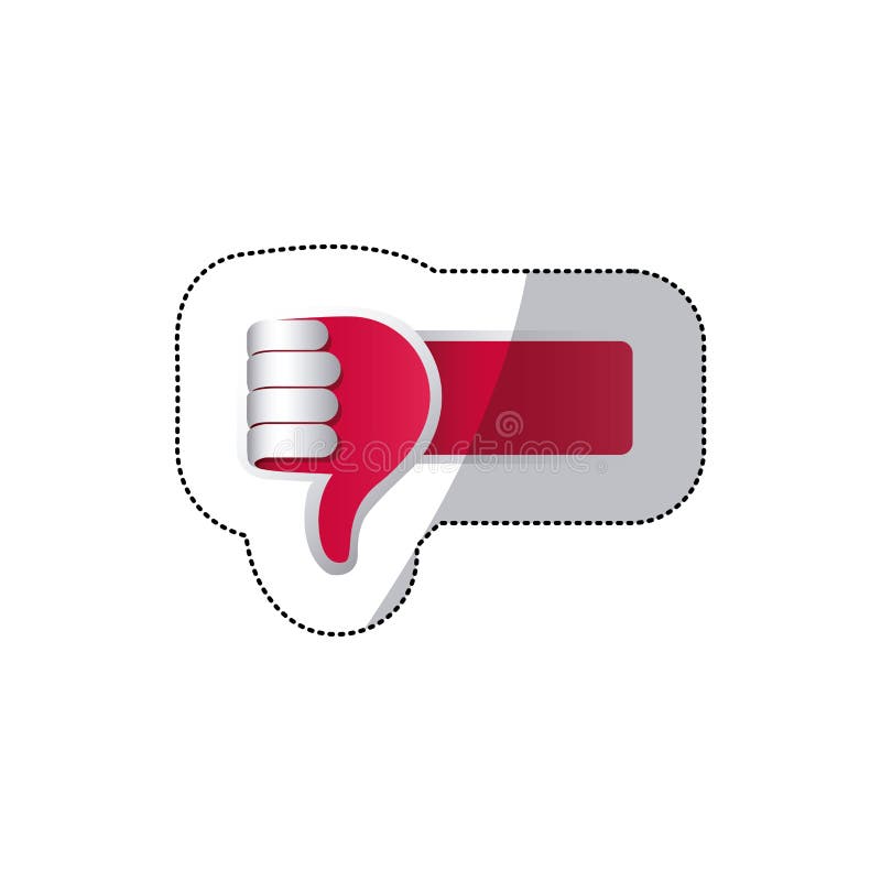 Red Hand Making Bad Sign Icon Stock Illustrations – 10 Red Hand Making ...