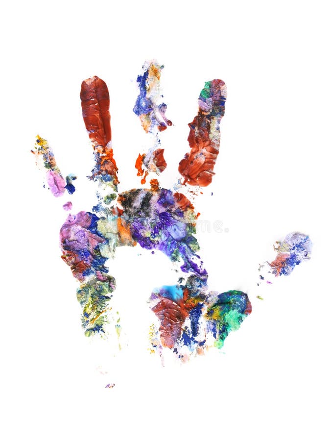 Color hand print stock photo. Image of sign, fingerprint - 24647412
