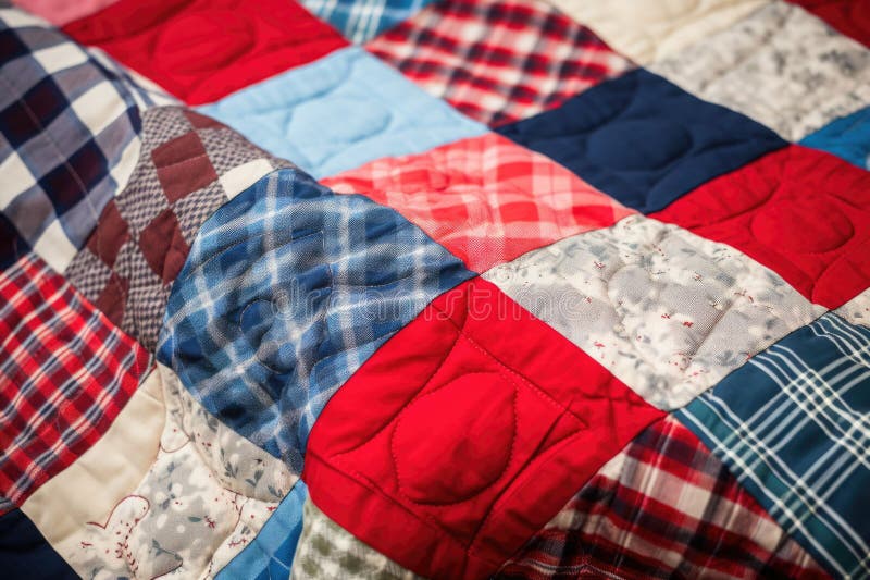Color Handmade Blanket in Style Patchwork. Patchwork Quilt Stock ...
