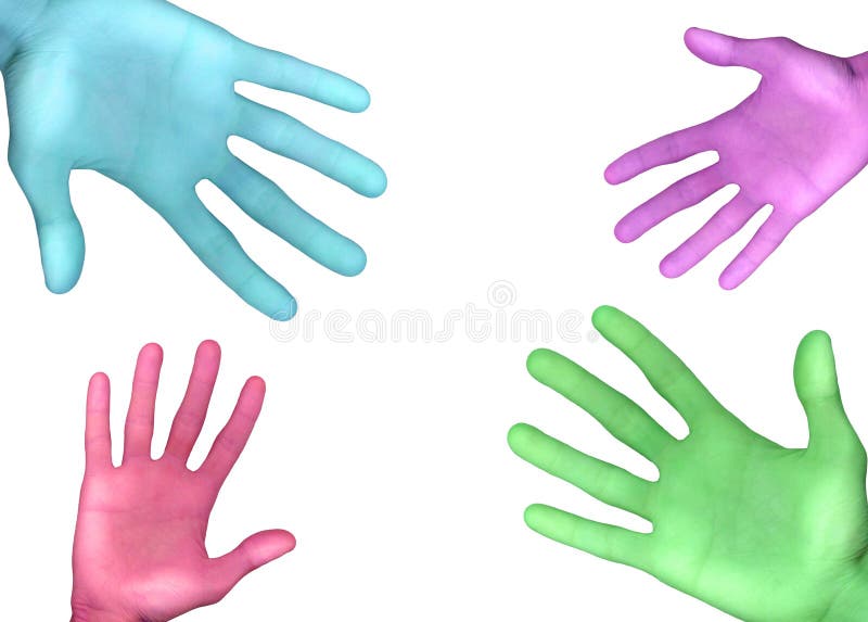 Color Hands stock illustration. Illustration of body, hands - 385621