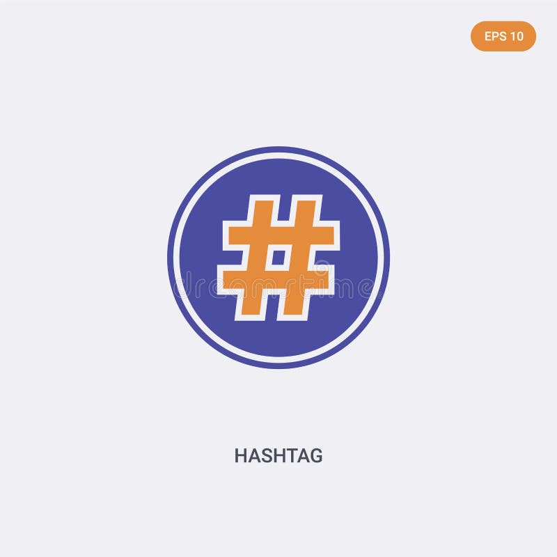 Color Hashtag in Circle Icon Isolated on White Background. Social Media ...