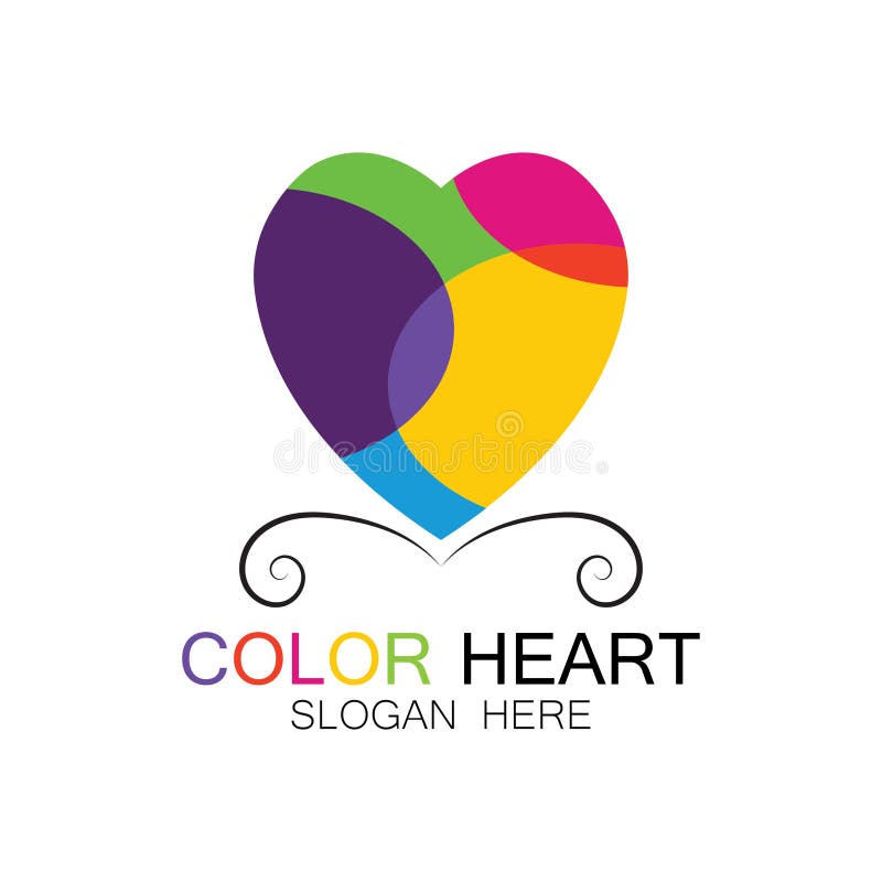 COLOR HEART VECTOR ICON ILLUSTRATION Stock Vector - Illustration of ...