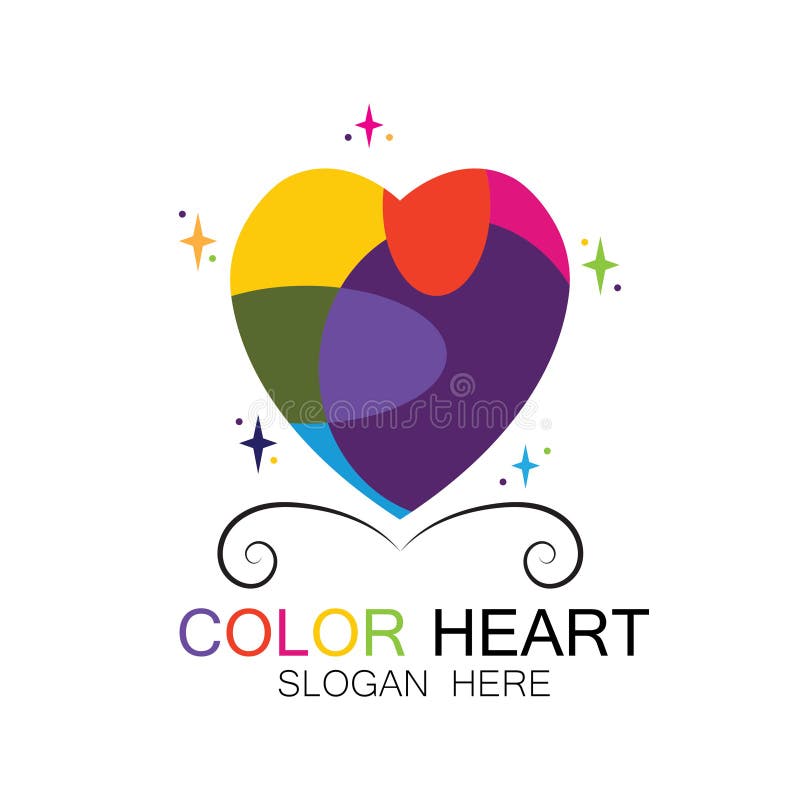 COLOR HEART VECTOR ICON ILLUSTRATION Stock Vector - Illustration of ...