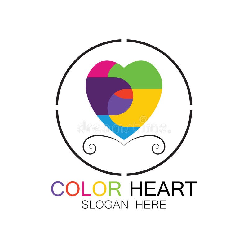 COLOR HEART VECTOR ICON ILLUSTRATION Stock Vector - Illustration of ...