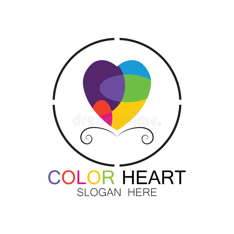 COLOR HEART VECTOR ICON ILLUSTRATION Stock Vector - Illustration of ...