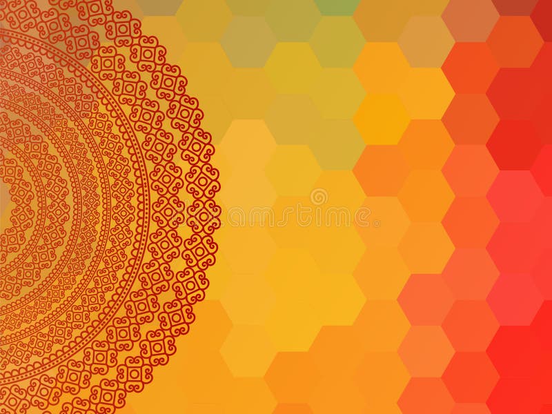 Color Henna Mandala Background Ilustración del Vector - Ilustración de ...