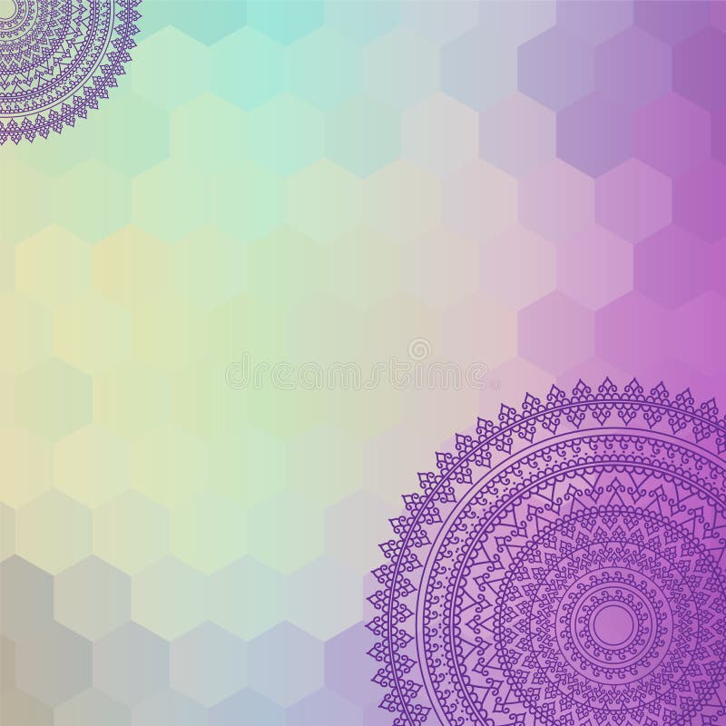 Color Henna Mandala Background Ilustración del Vector - Ilustración de ...
