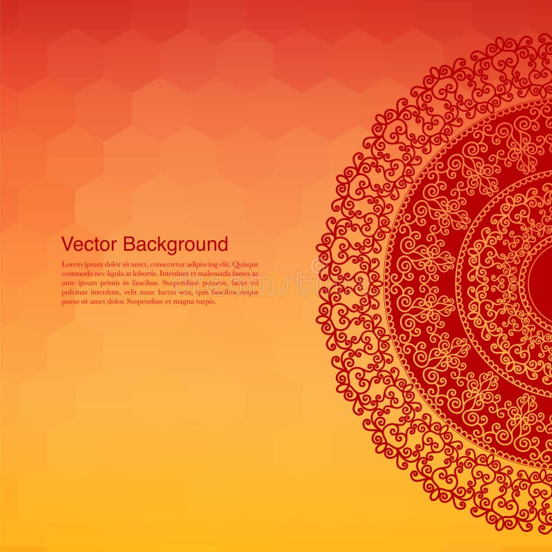 Color Henna Mandala Background Ilustración del Vector - Ilustración de ...