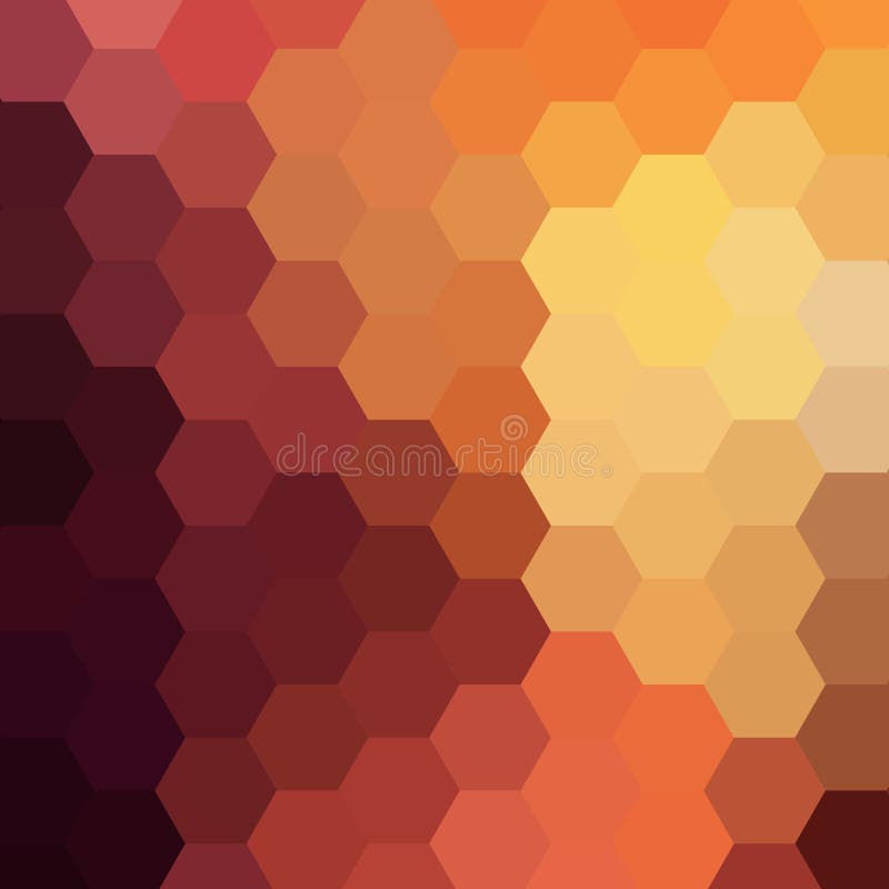 Color Hexagon Background in Polygonal Style. Vector Template for ...