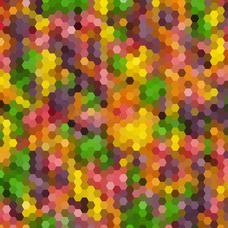 Color Hexagonal Design. Abstract Vector Illustration. Polygonal Style ...