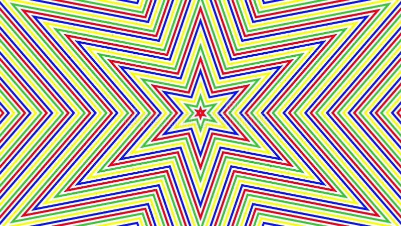 Color Hexagonal Star Simple Flat Geometric Background Loop. Colored ...