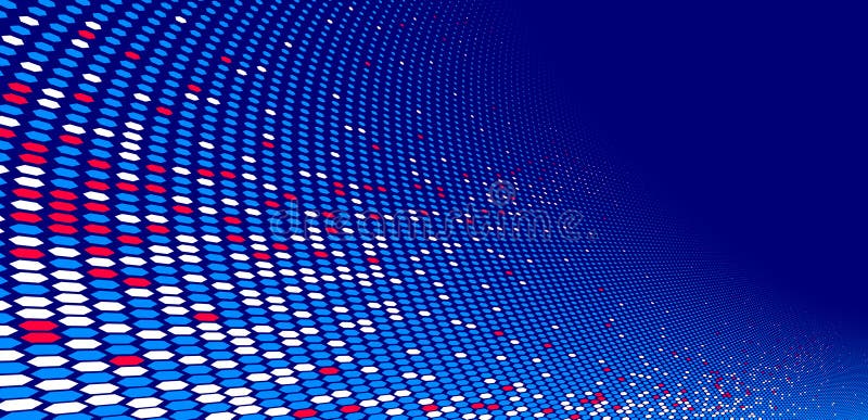 Color Hexagons Pattern in 3D Perspective Vector Abstract Background ...