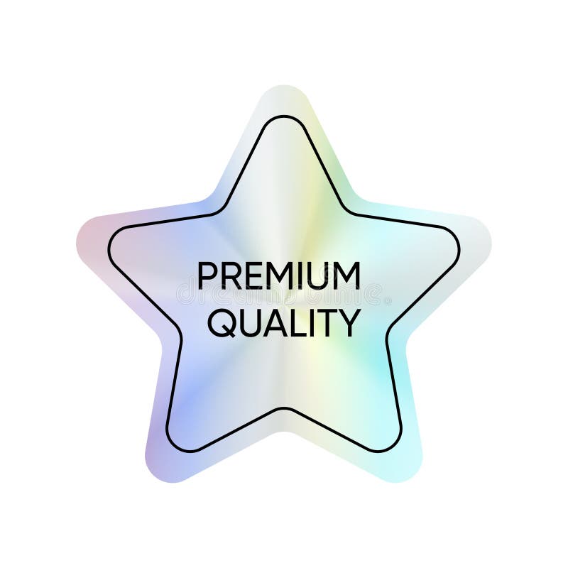 Color Holographic Star Sticker, Holographic Effect Label, Premium ...