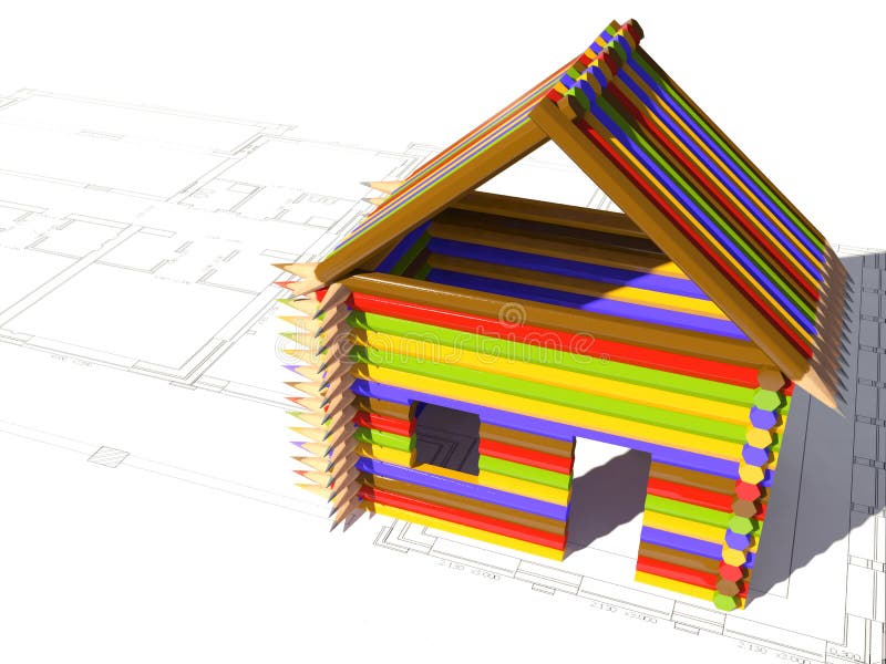 Color House stock illustration. Illustration of residential - 9169581