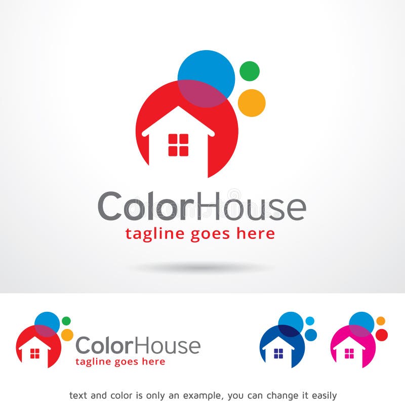 Color House Logo Template Design Vector, Emblem, Design Concept ...