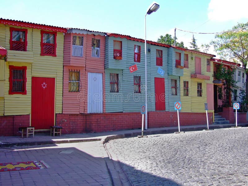 Color houses Istanbul stock image. Image of colour, house - 33557703