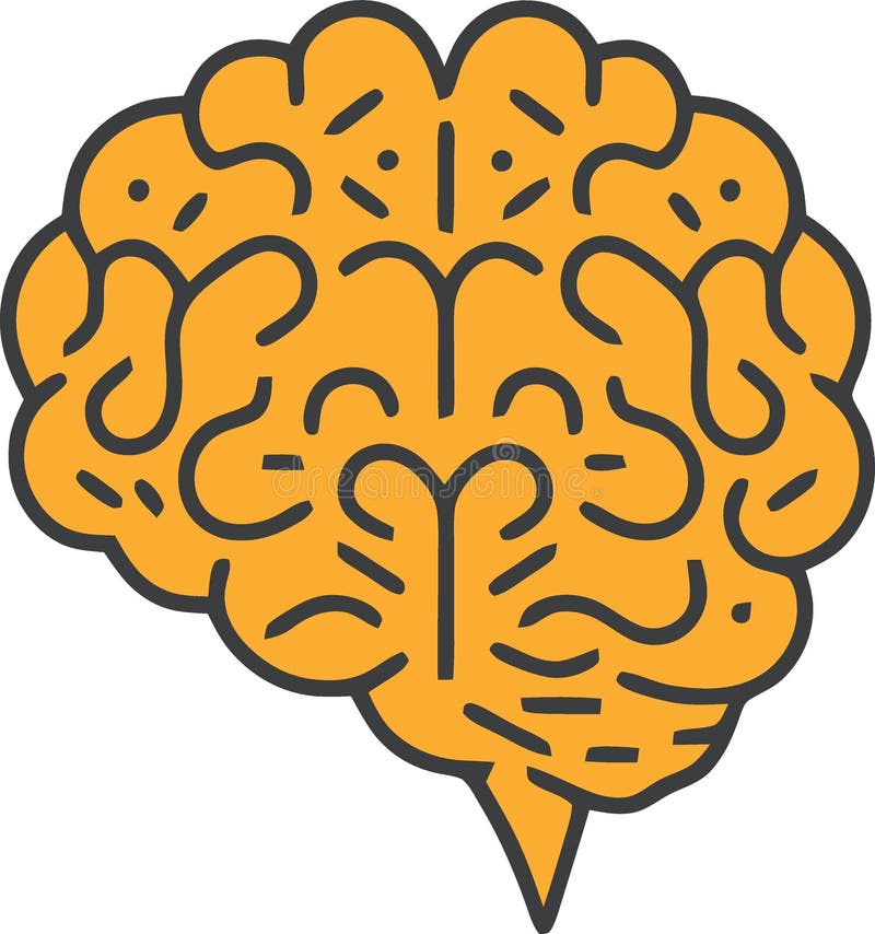 Color human brain logo stock vector. Illustration of intelligence ...