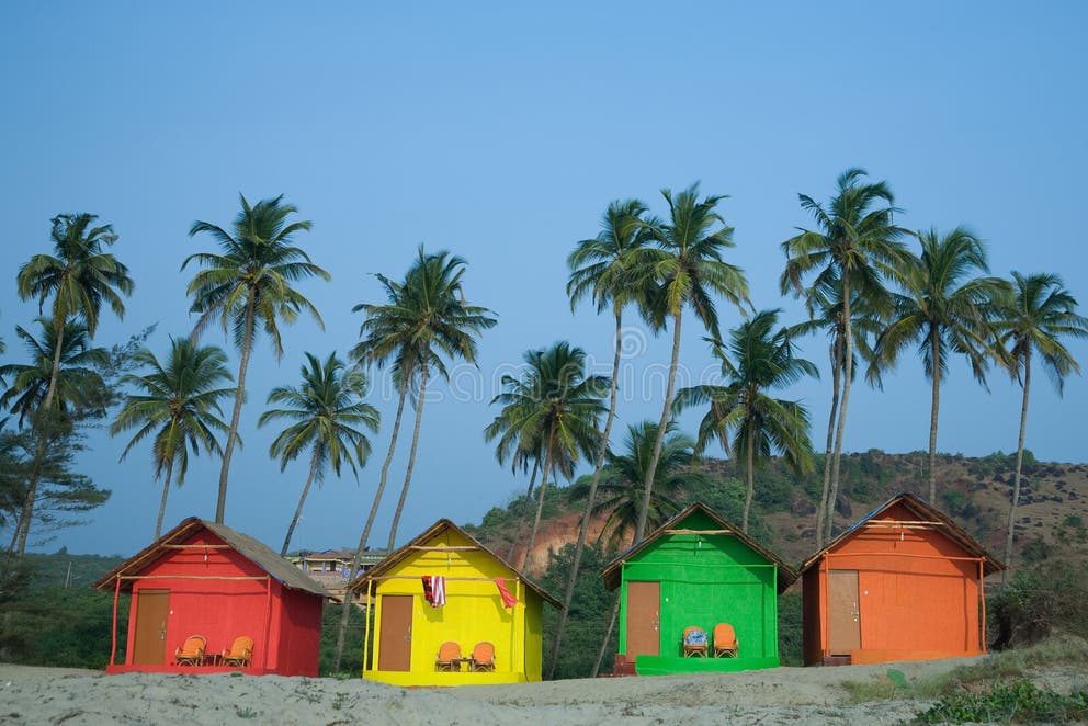 Color huts stock photo. Image of bright, season, wood - 13023046