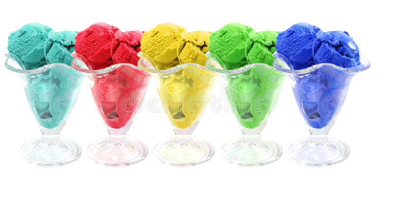 Red Color Ice Cream Over White Stock Image - Image of glass, cool: 5659483