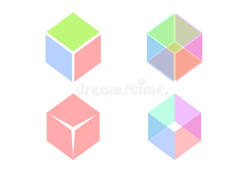 Color Ice Cube Symbols Icon / Vector Stock Vector - Illustration of ...