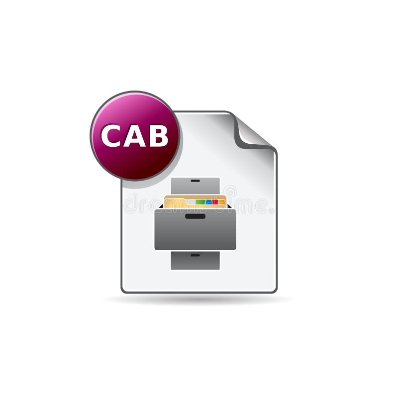 Color Icon - Cab File Format Stock Vector - Illustration of file ...