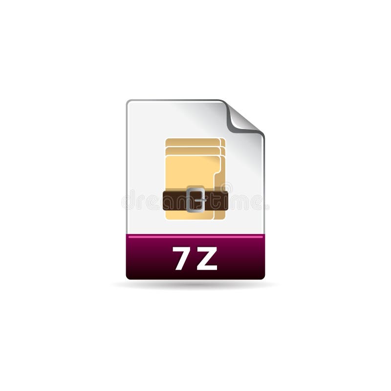 Color Icon - Compressed File Format Stock Vector - Illustration of ...