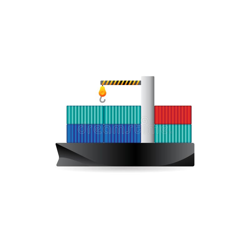 Color Icon - Container Shipping Stock Vector - Illustration of export ...