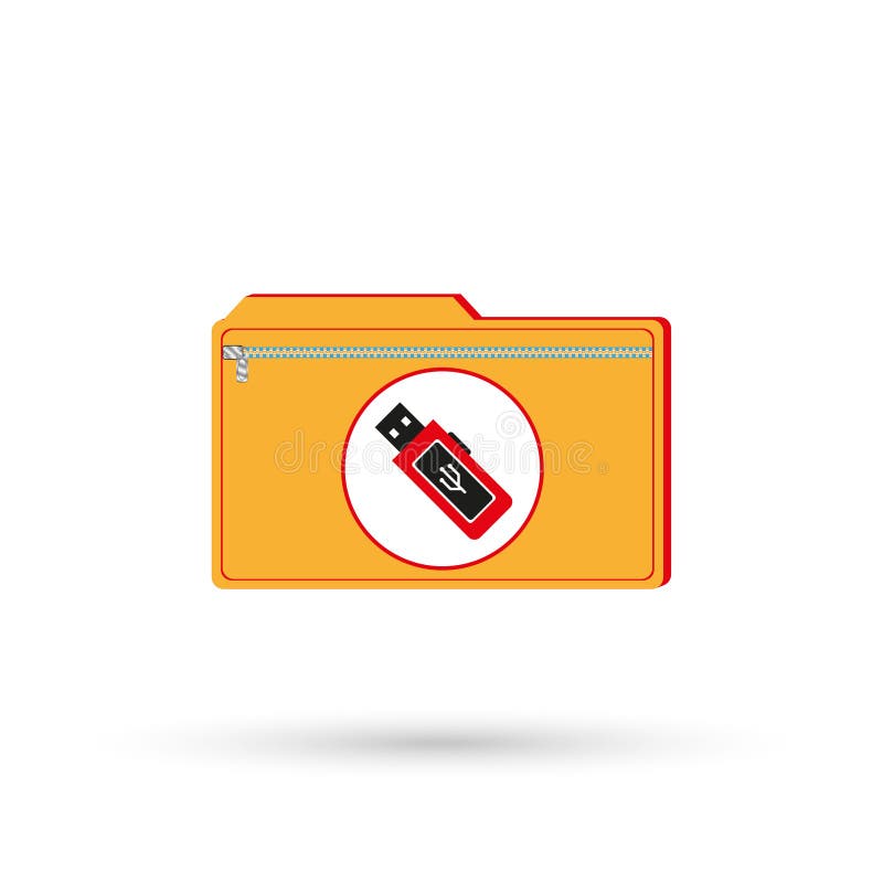 Electronic Folder for Portable Files. Vector Icon. Stock Illustration ...