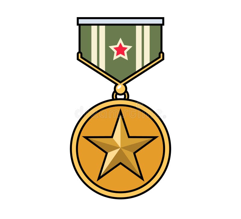 Color icon military medal. stock vector. Illustration of isolated ...