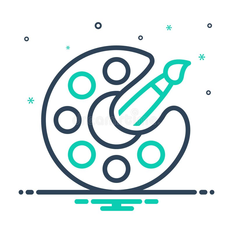 Mix Icon for Color, Paint and Art Stock Vector - Illustration of ...