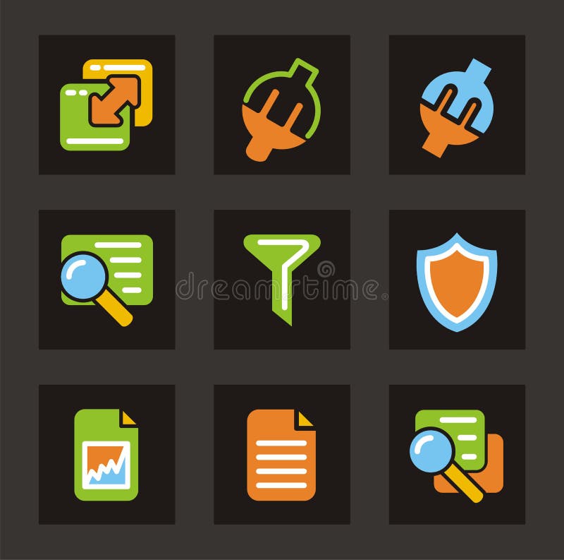 Web Icon Series stock vector. Illustration of networking - 1971830