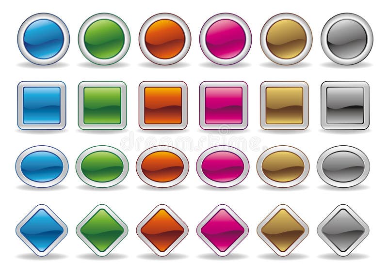 Color icon set stock vector. Illustration of blank, layout - 15440706