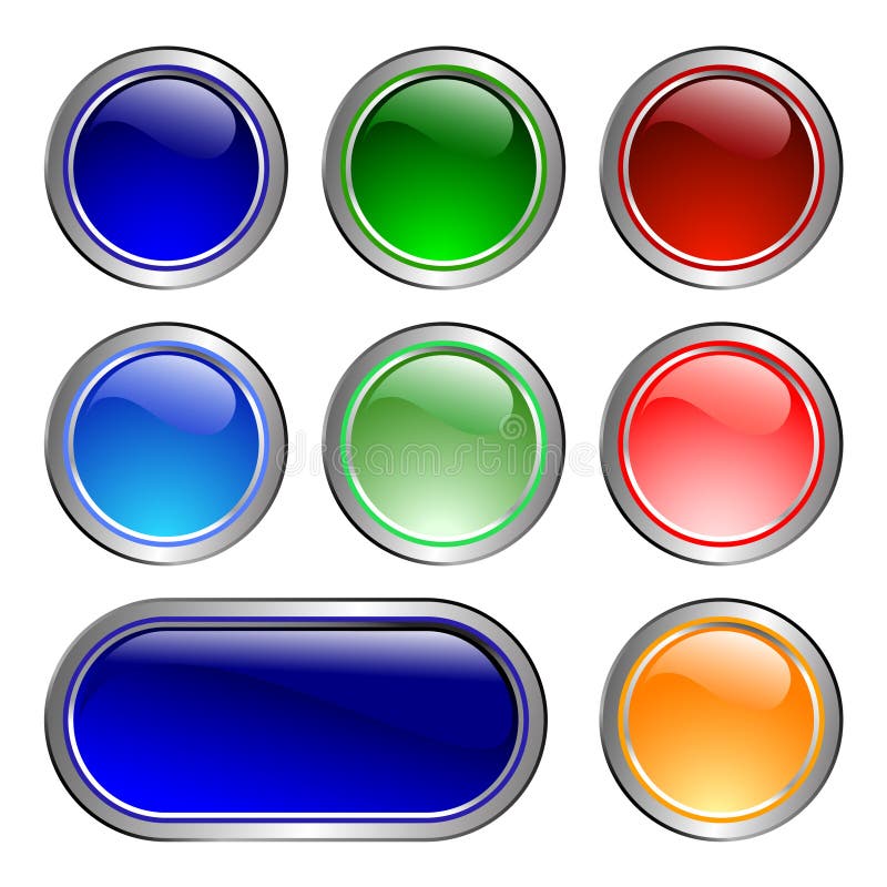 Colorful buttons icons stock photo. Image of graphical - 21314198