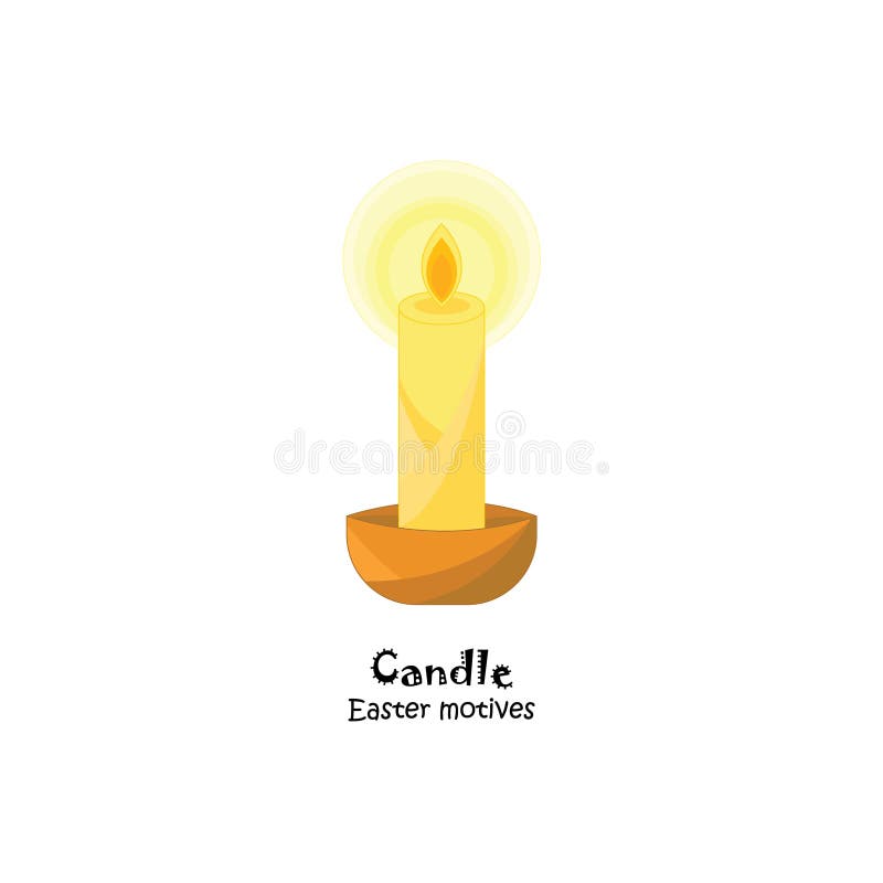 Vector Illustration. Candle Sign Stock Illustration - Illustration of ...
