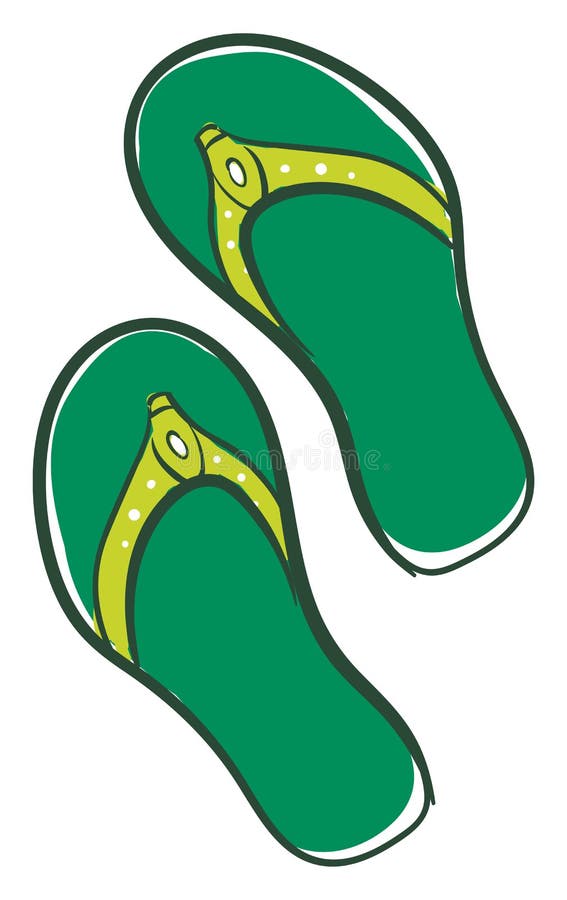 Green Slippers, Vector or Color Illustration Stock Vector ...