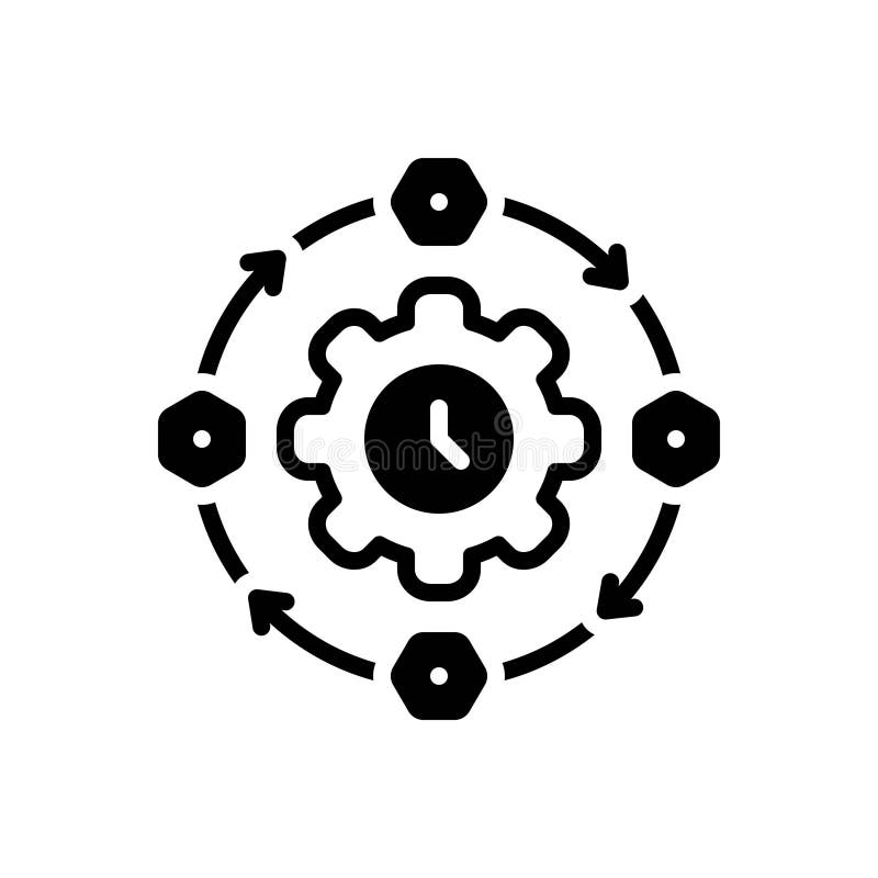 Black Solid Icon for Adaptation, Adjustment and Change Stock ...