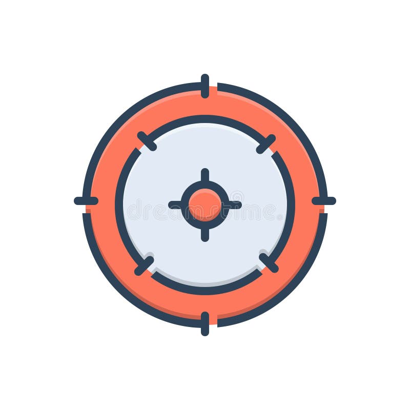 Color Illustration Icon for Aim, Focus and Goal Stock Vector ...