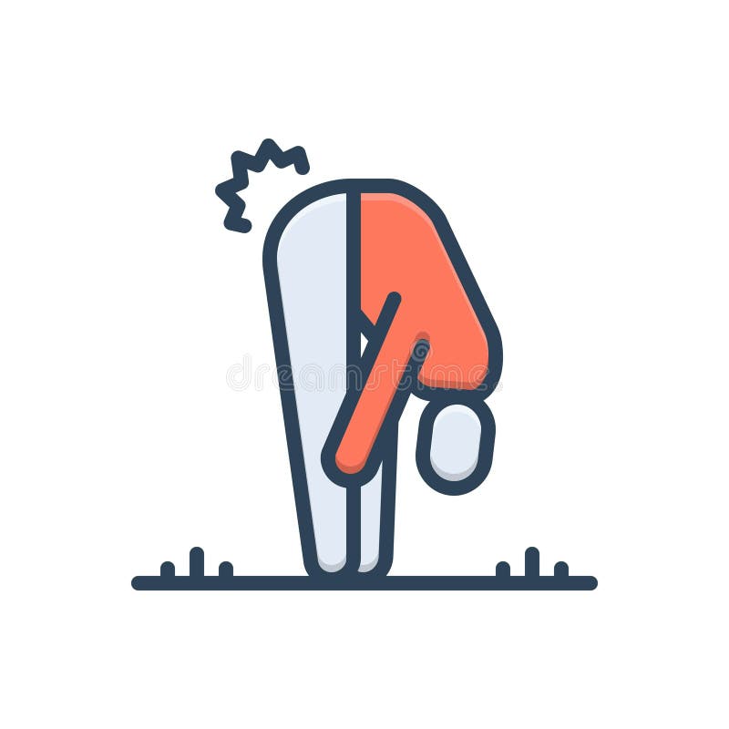 Color Illustration Icon for Bend, Standing and Exercise Stock Vector ...