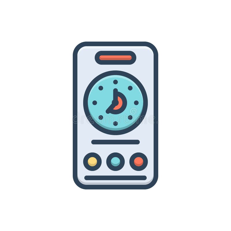 Color Illustration Icon for Call Time, Call and Communication Stock ...