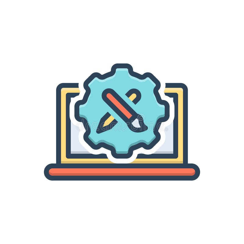 Color Illustration Icon for Developmental, Develop and Saving Stock ...