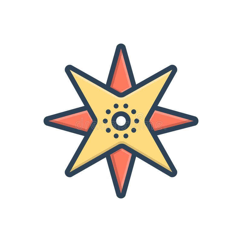 Color Illustration Icon for Northern, Direction and Compass Stock ...