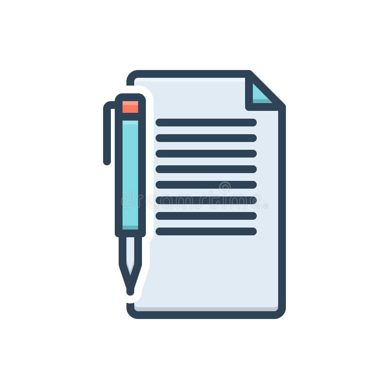 Color Illustration Icon for Note, Folder and Document Stock ...