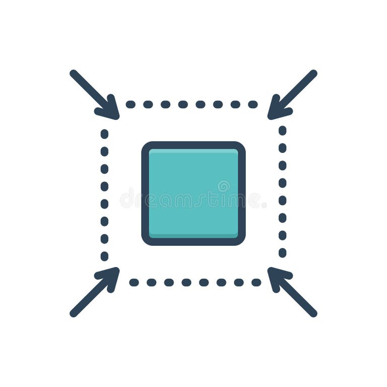 Color Illustration Icon for Reduce, Cursor and Small Stock Illustration ...