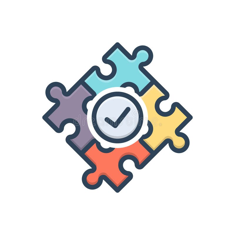 Color Illustration Icon for Solve, Puzzle and Answer Stock Vector ...