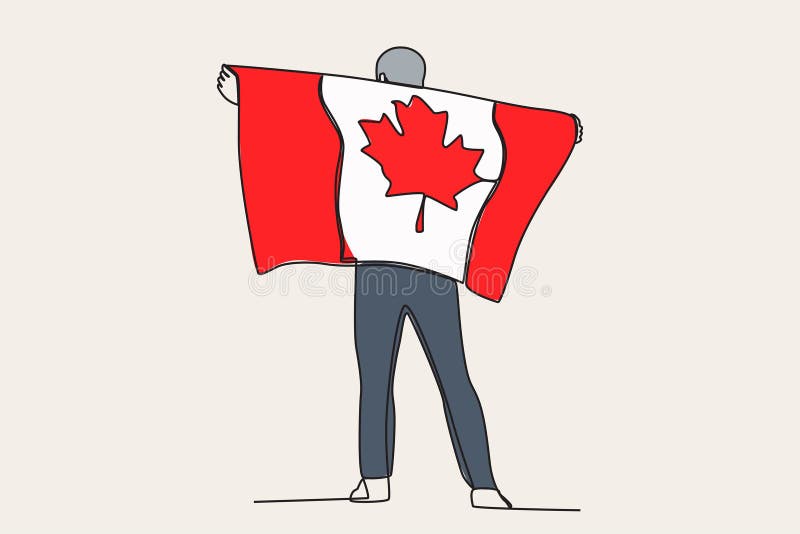 Color Illustration of an Excited Man Raising a Colombian Flag Stock ...