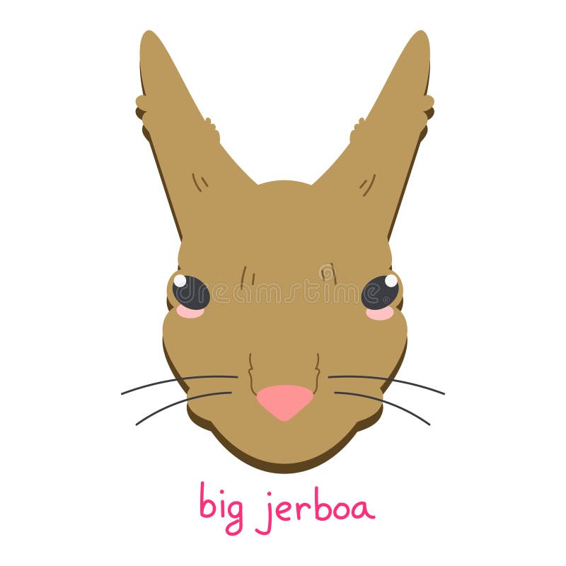 Color Illustration in Vector, Flat Style with a Large Jerboa Stock ...